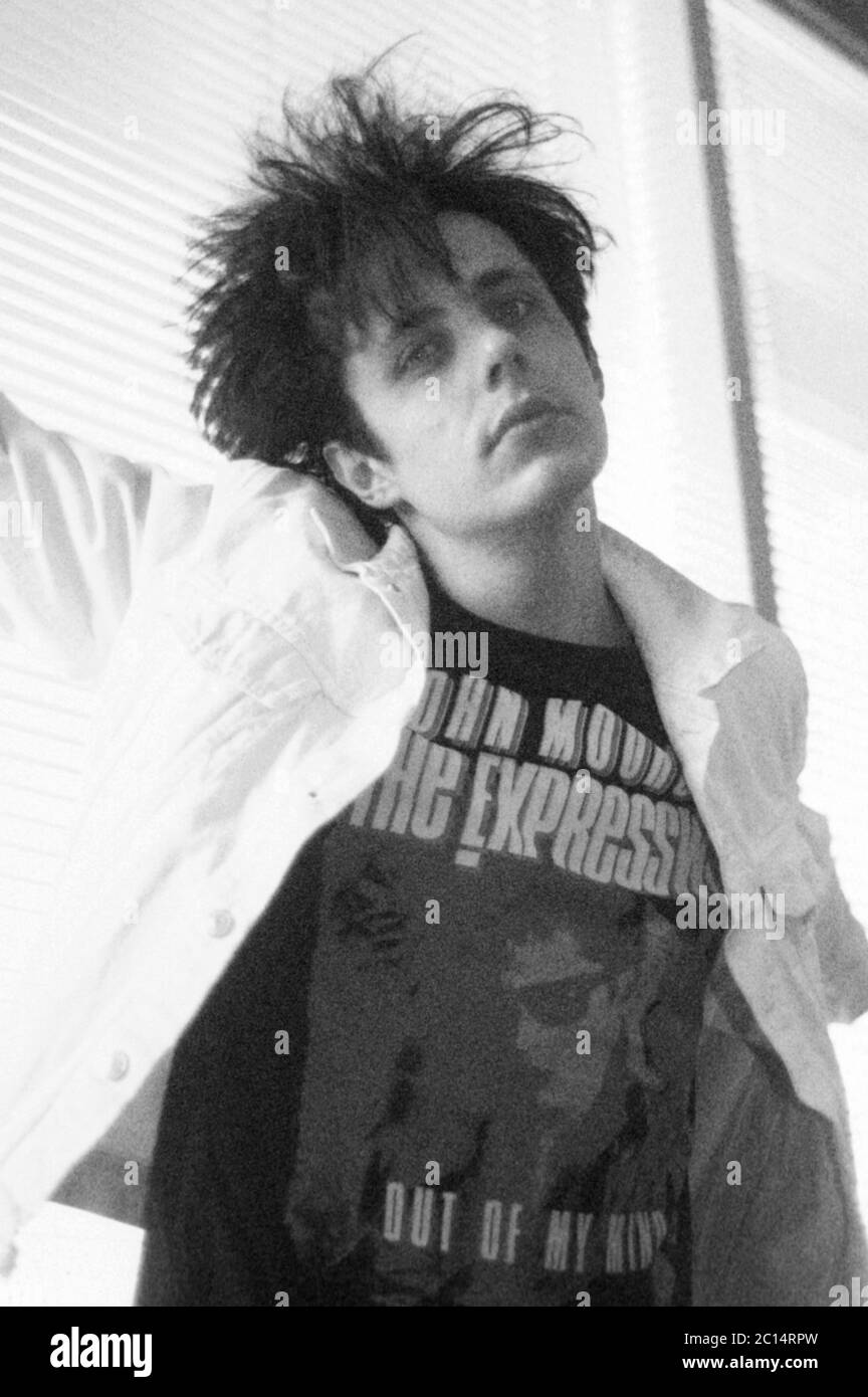 John Moore at a photoshoot at Polydor Records. London, April 26, 1989 ...