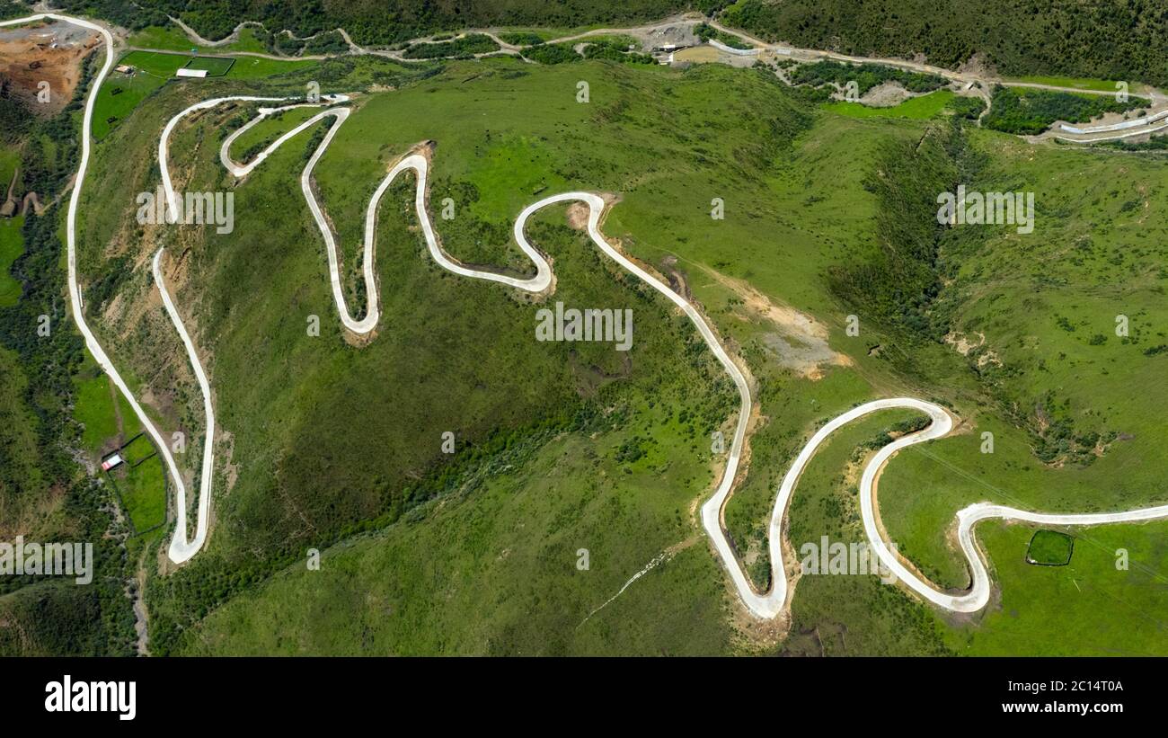 Rangtang. 13th June, 2020. Aerial photo taken on June 13, 2020 shows a ...