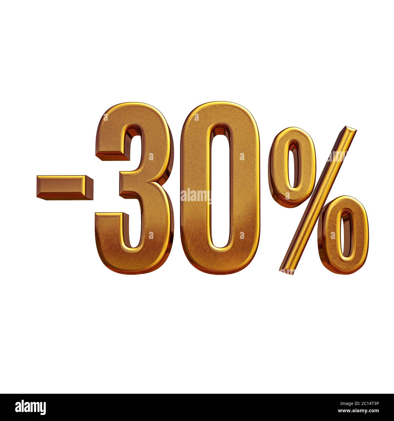3d Gold 30 Percent Discount Sign Stock Photo - Alamy