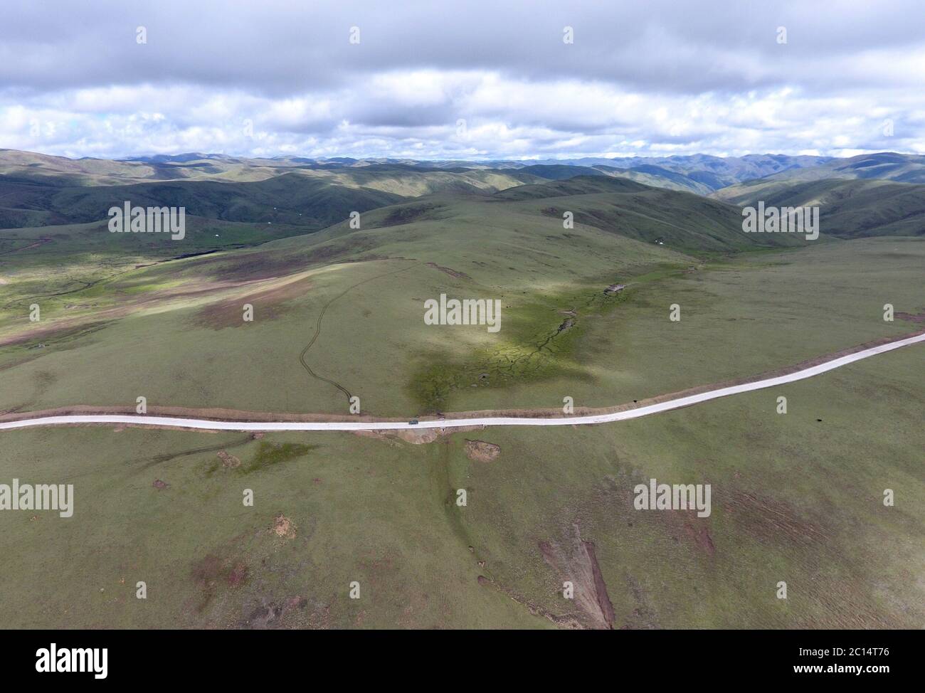 Rangtang. 13th June, 2020. Aerial photo taken on June 13, 2020 shows a ...