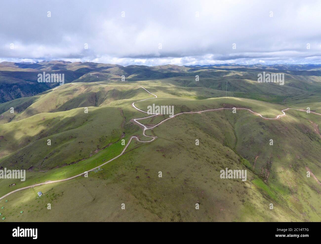 Rangtang. 13th June, 2020. Aerial photo taken on June 13, 2020 shows a ...