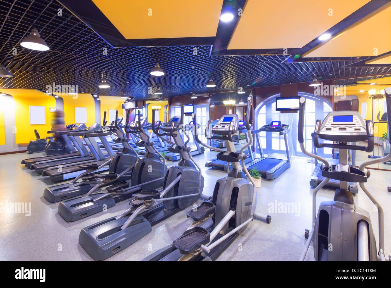 interior of modern gym Stock Photo - Alamy
