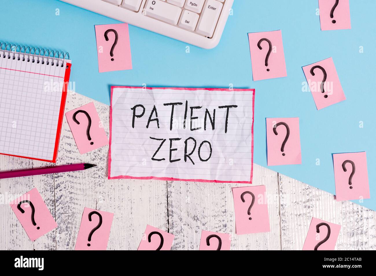 Handwriting text Patient Zero. Conceptual photo primary disease carrier ...