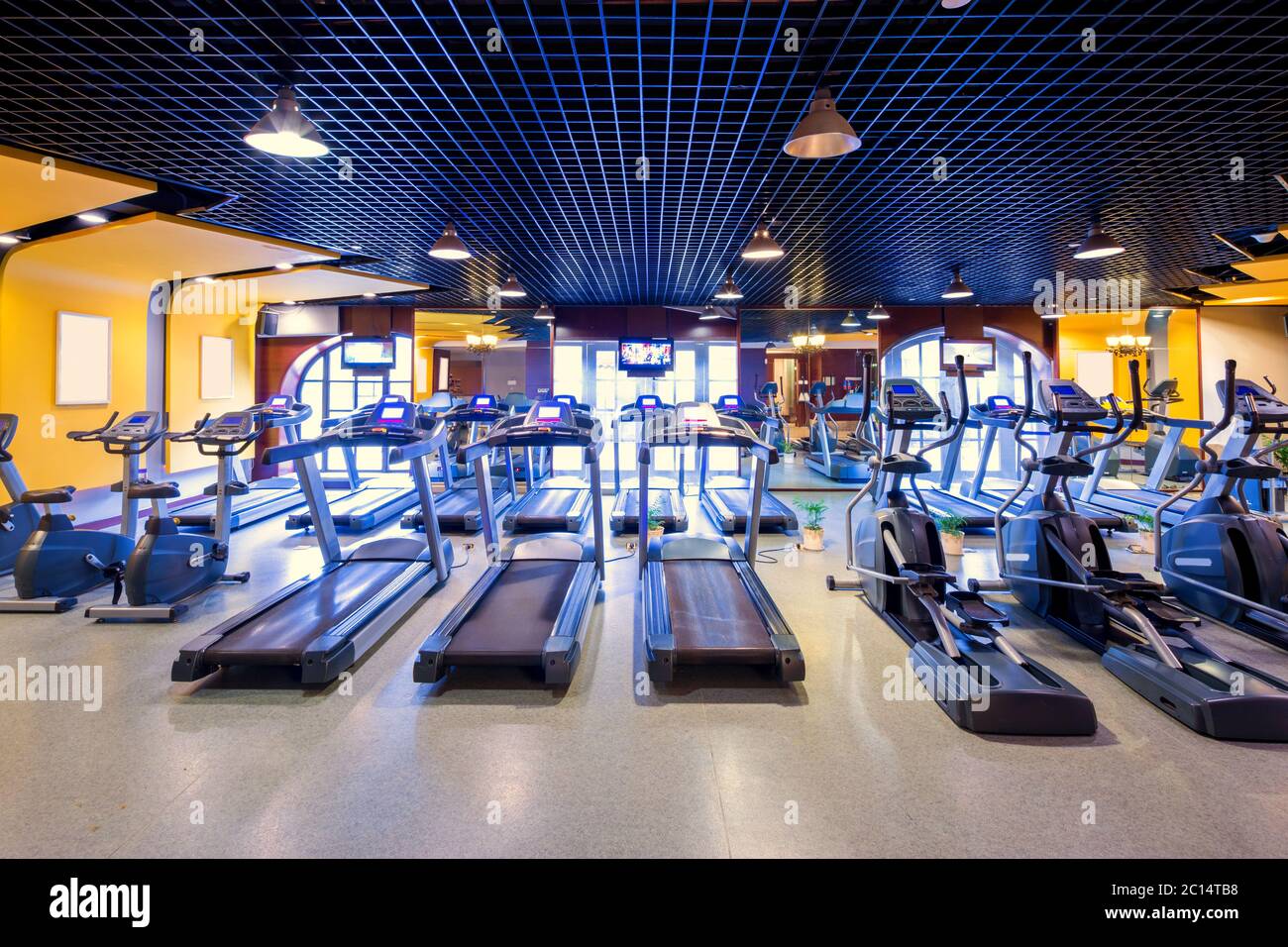 interior of modern gym Stock Photo - Alamy