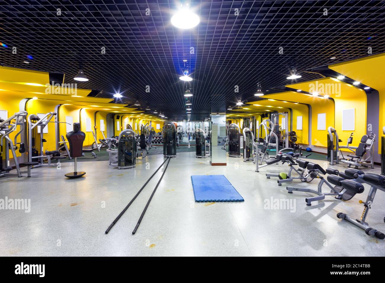interior of modern gym Stock Photo - Alamy