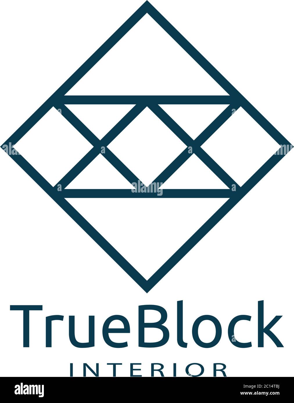 tile wall logo icon for carpet, floor, ceramic industry. hexagon square ...