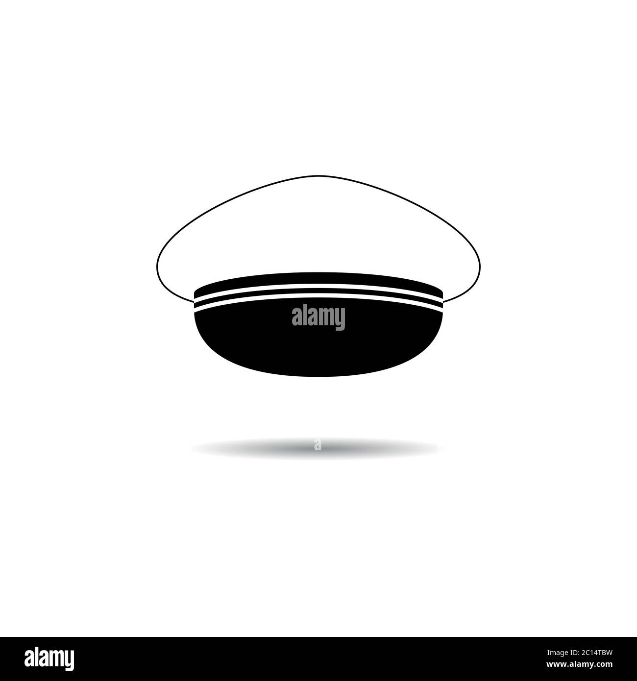 captain and sailor hat vector on white background Stock Vector Image ...