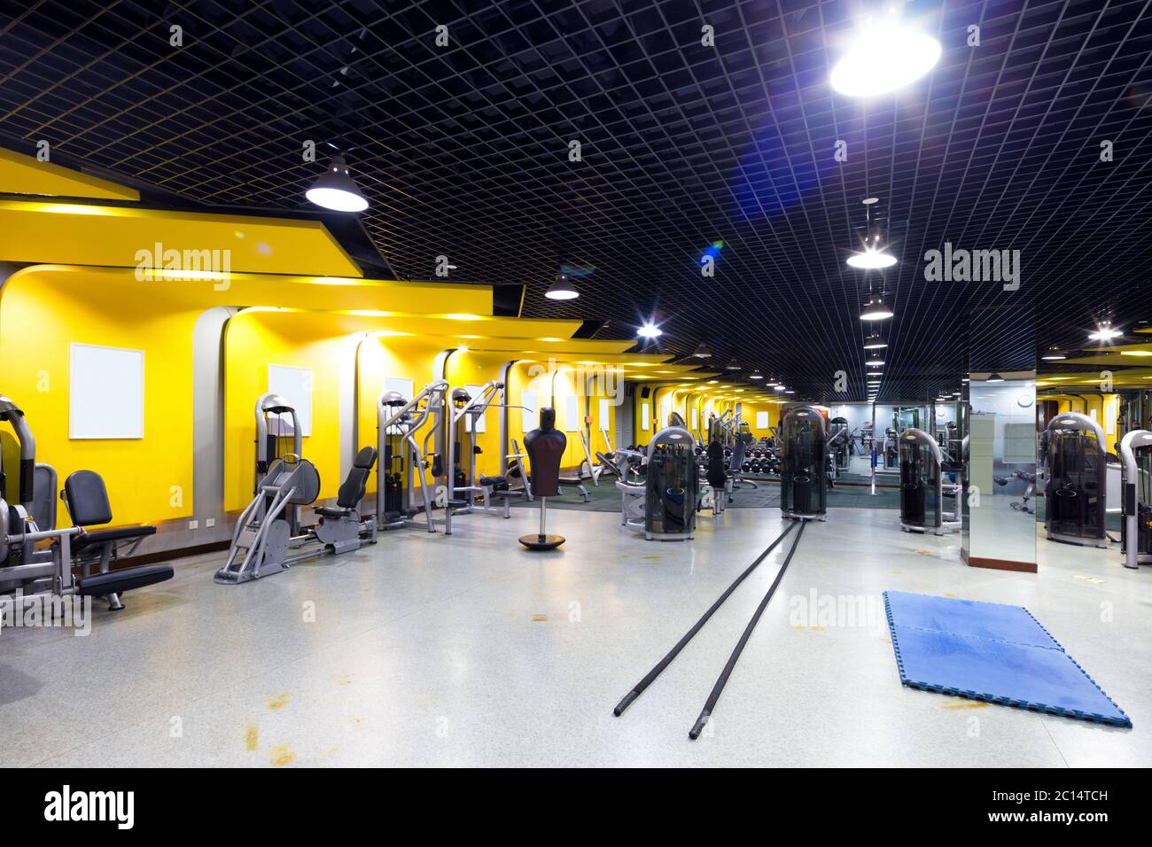 interior of modern gym Stock Photo - Alamy