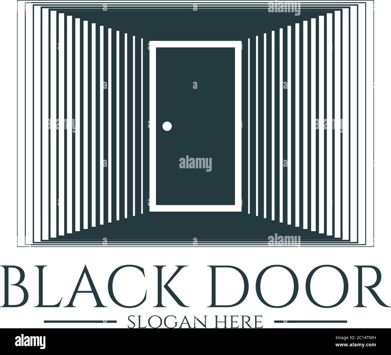 door gate logo for home entrance. minimal wood black house doorway or ...