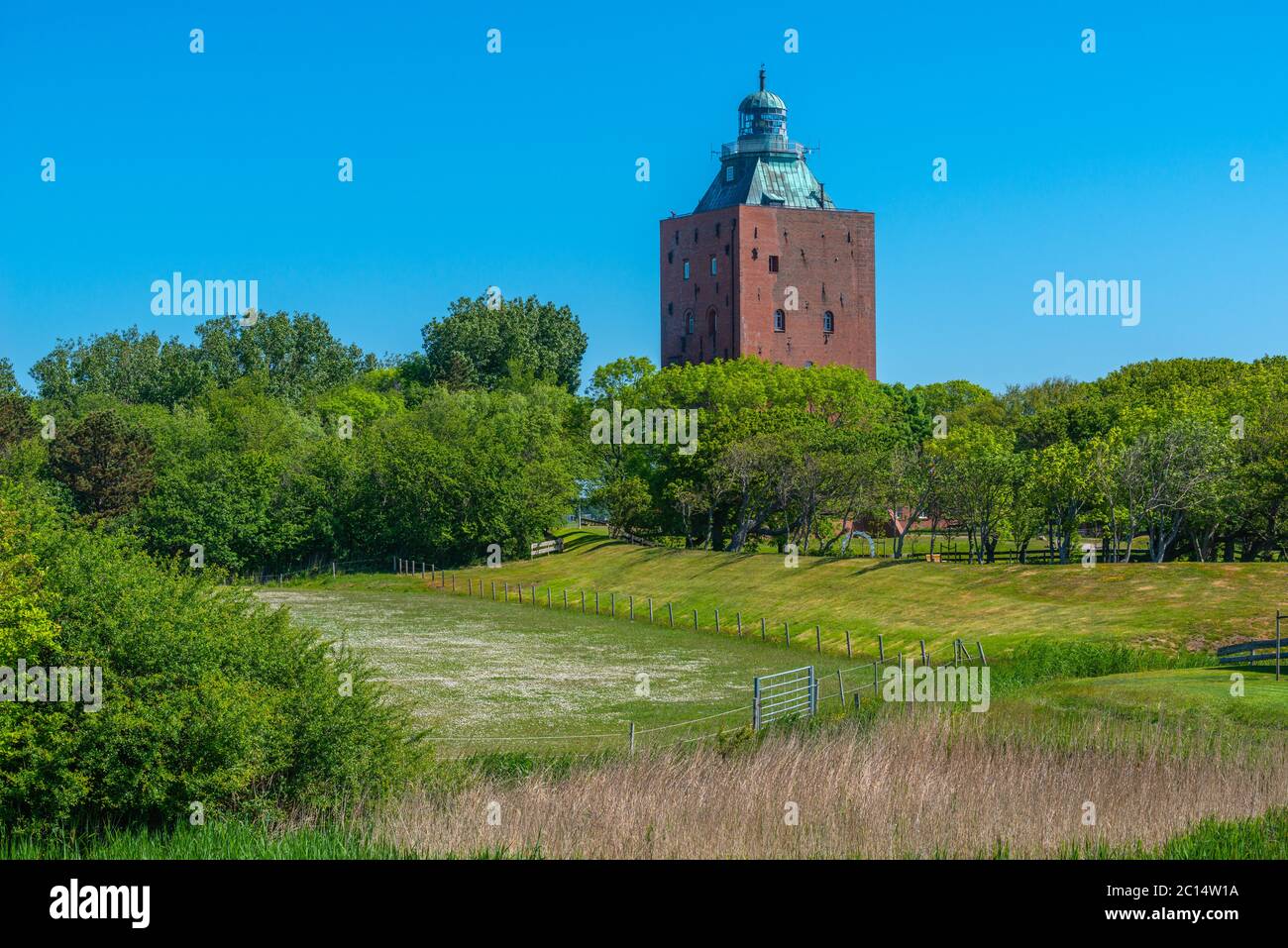 Oldest lighthouse of Germany, built in 1380, North Sea island of ...