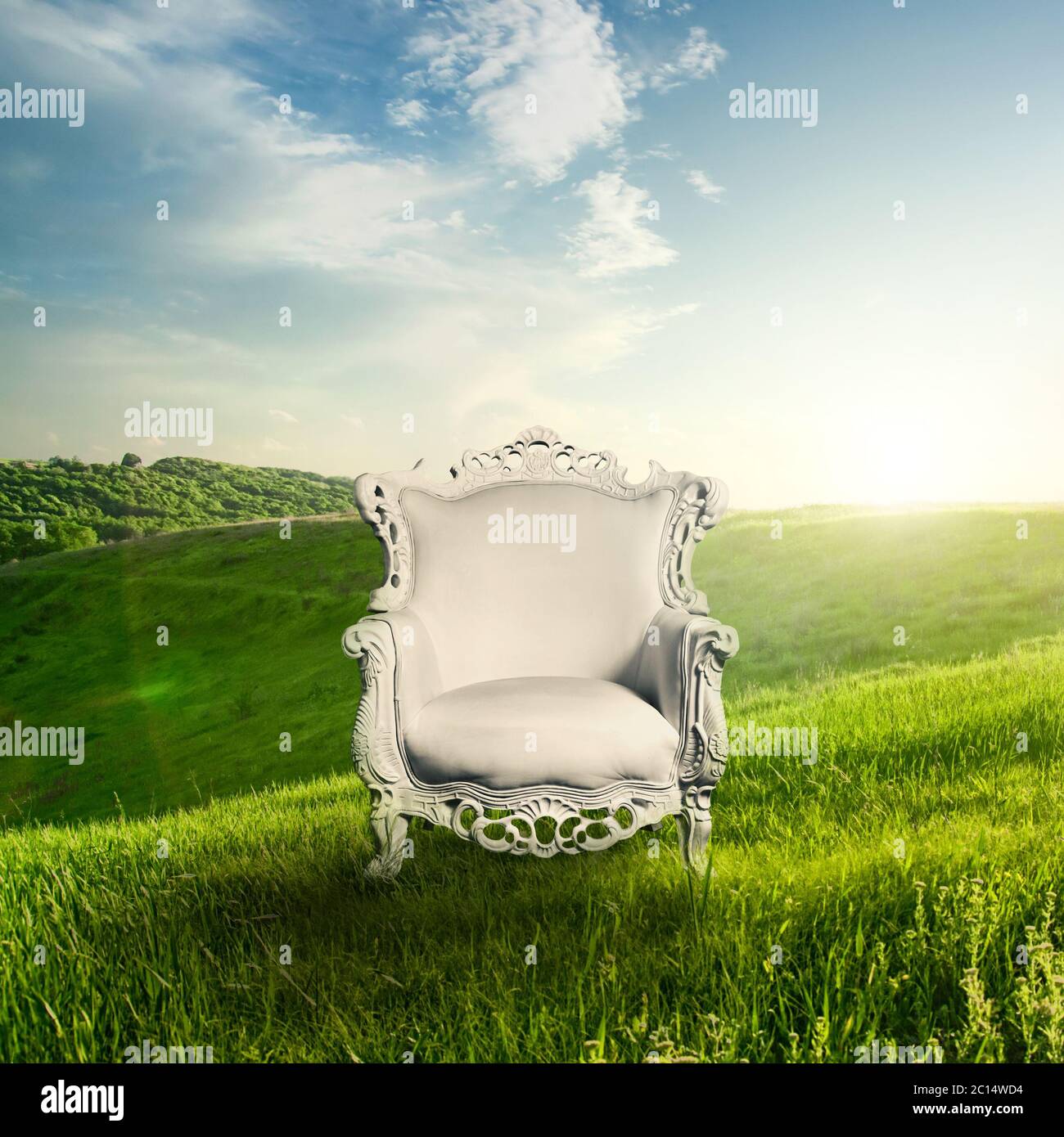 Light blue arm chair hi-res stock photography and images - Alamy