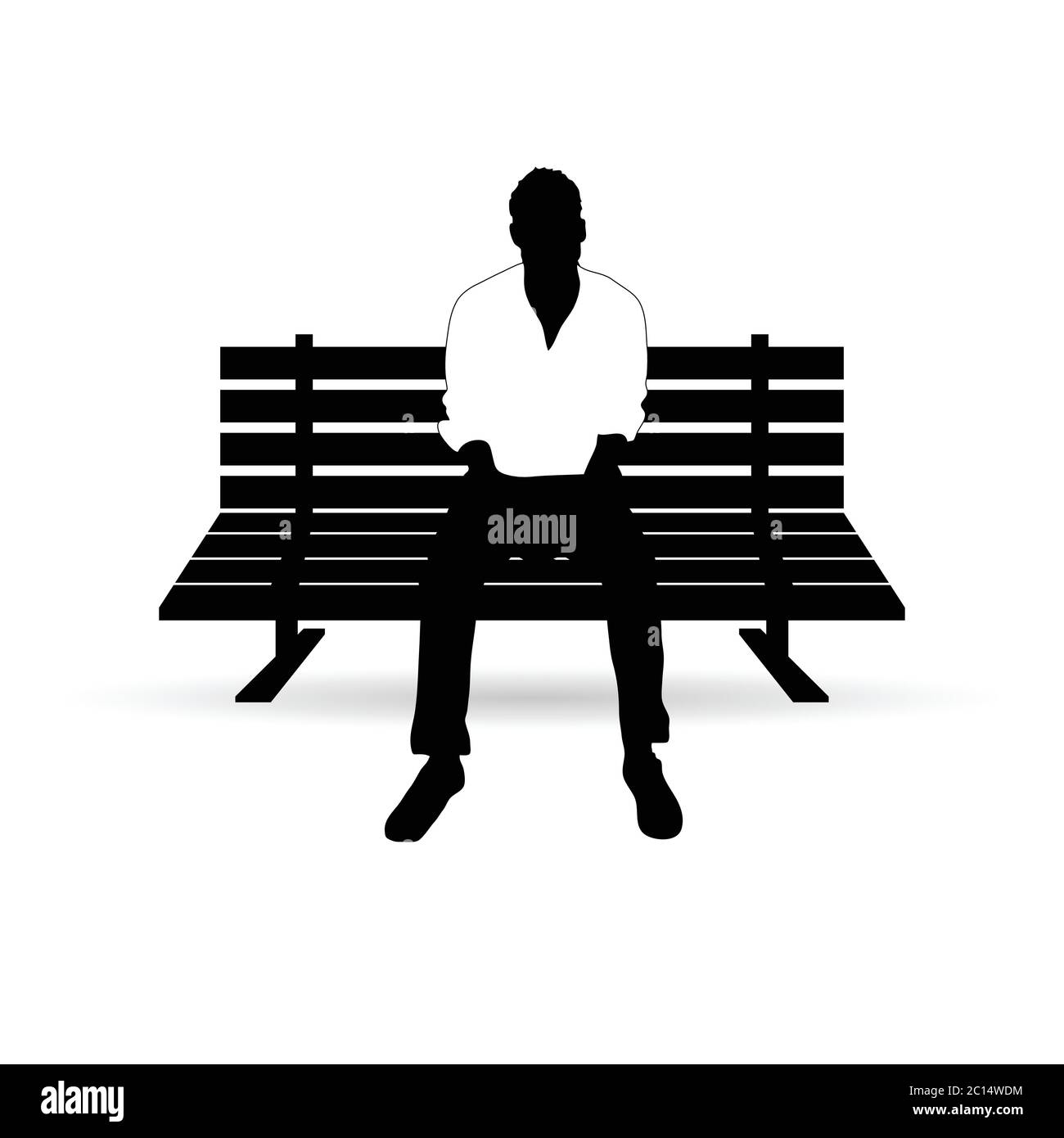 Classic sitting bench Stock Vector Images - Alamy