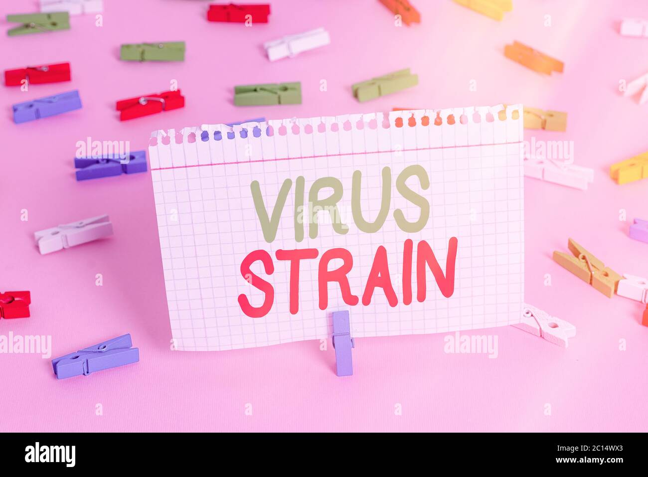 Handwriting text Virus Strain. Conceptual photo Another genetic variant ...