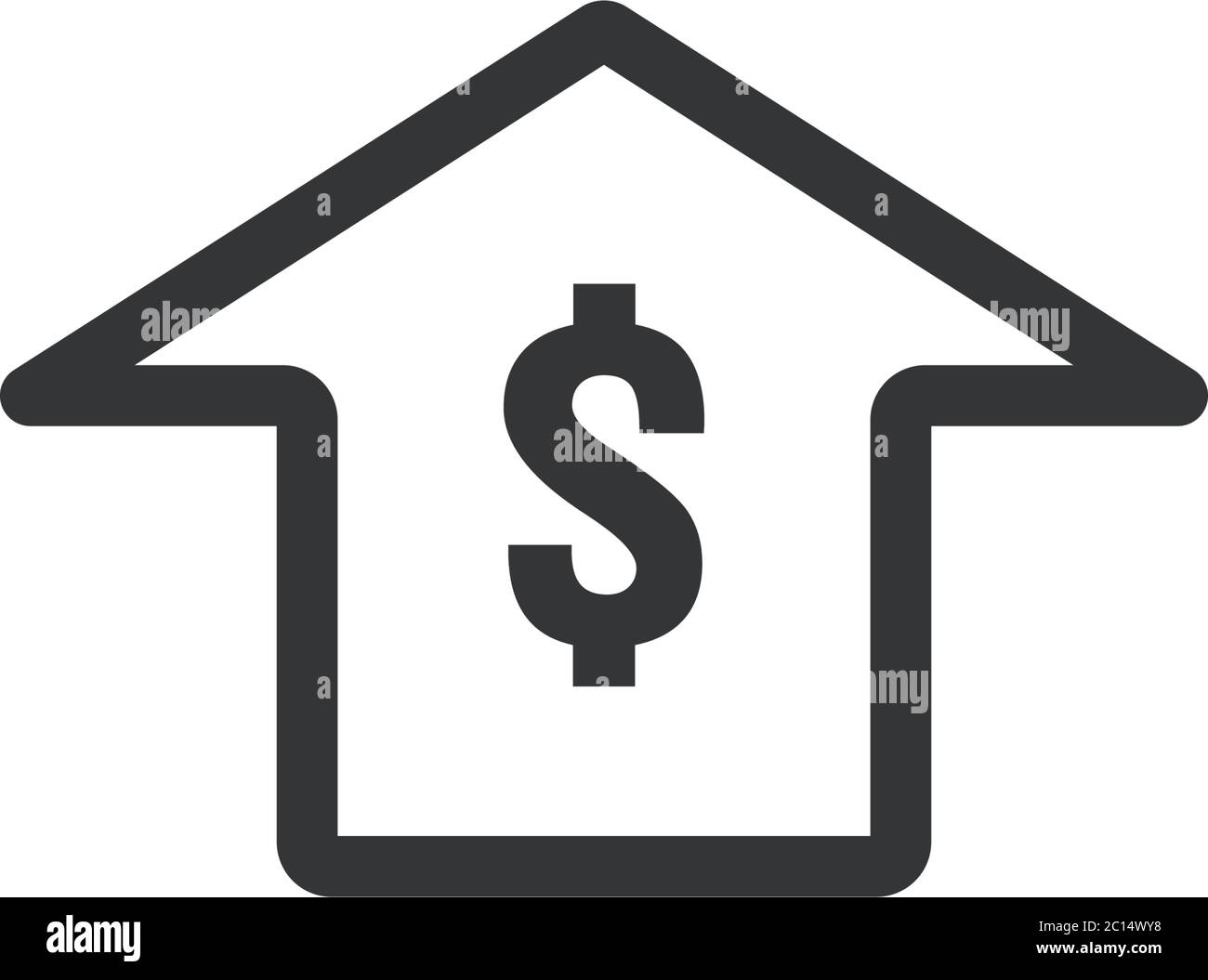 dollar rate increase icon. Money symbol with stretching arrow up ...