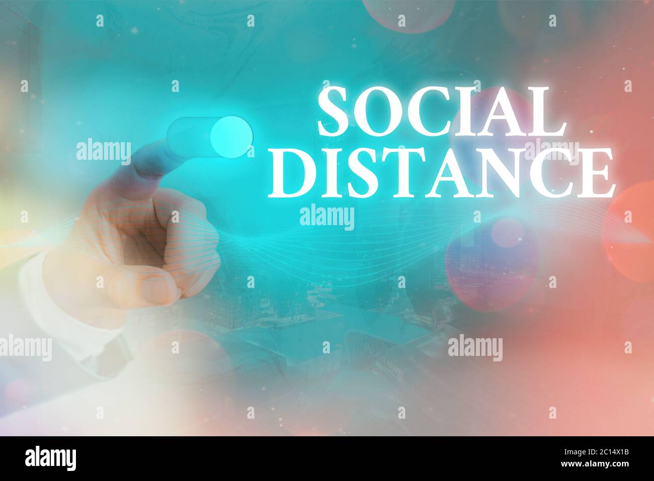 Conceptual hand writing showing Social Distance. Concept meaning ...