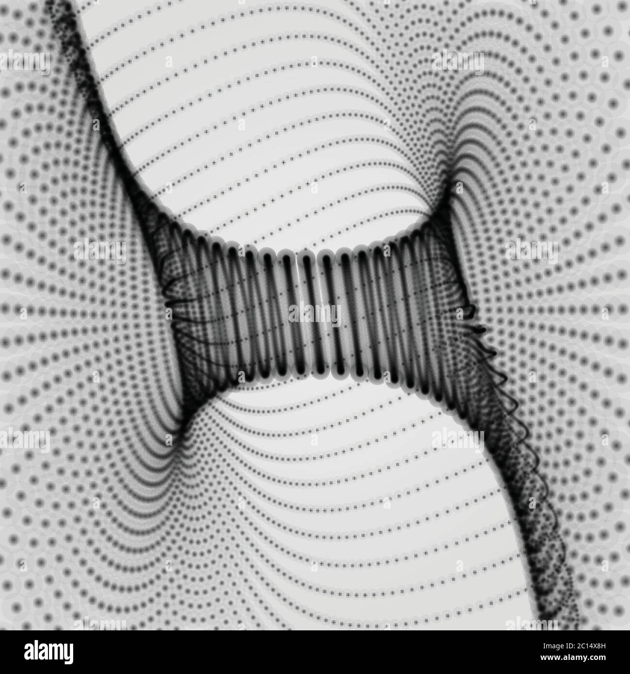 Abstract Tunnel Grid Futuristic Technology Style Array With Dynamic