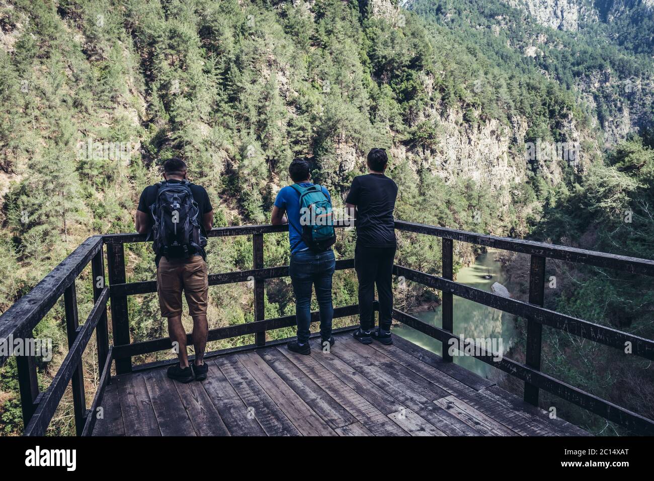 Valley of Nahr Ibrahim river and Jannet Chouwen lake in Jabal Moussa ...