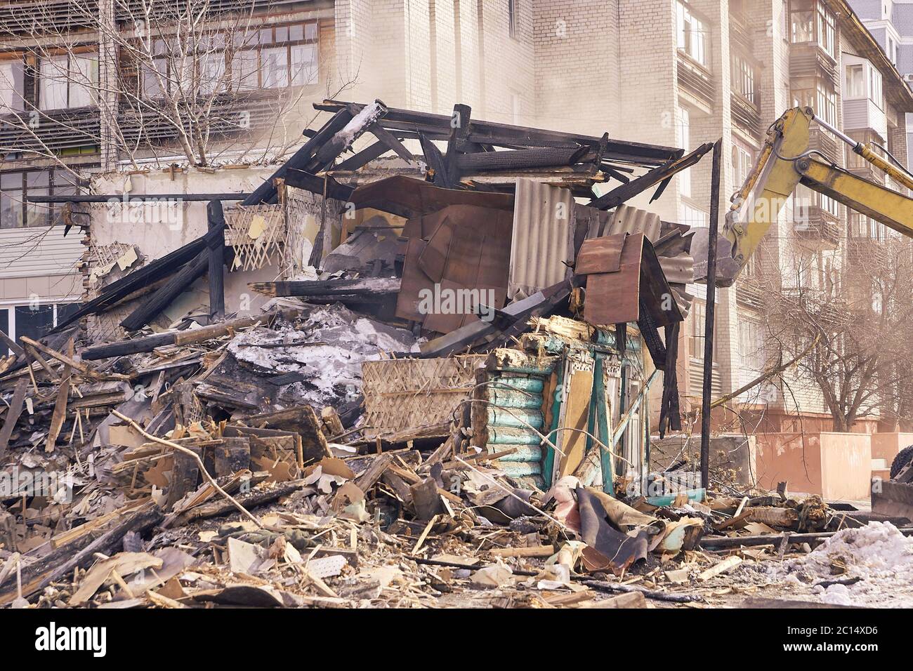 Demolition house asbestos waste hi-res stock photography and images - Alamy