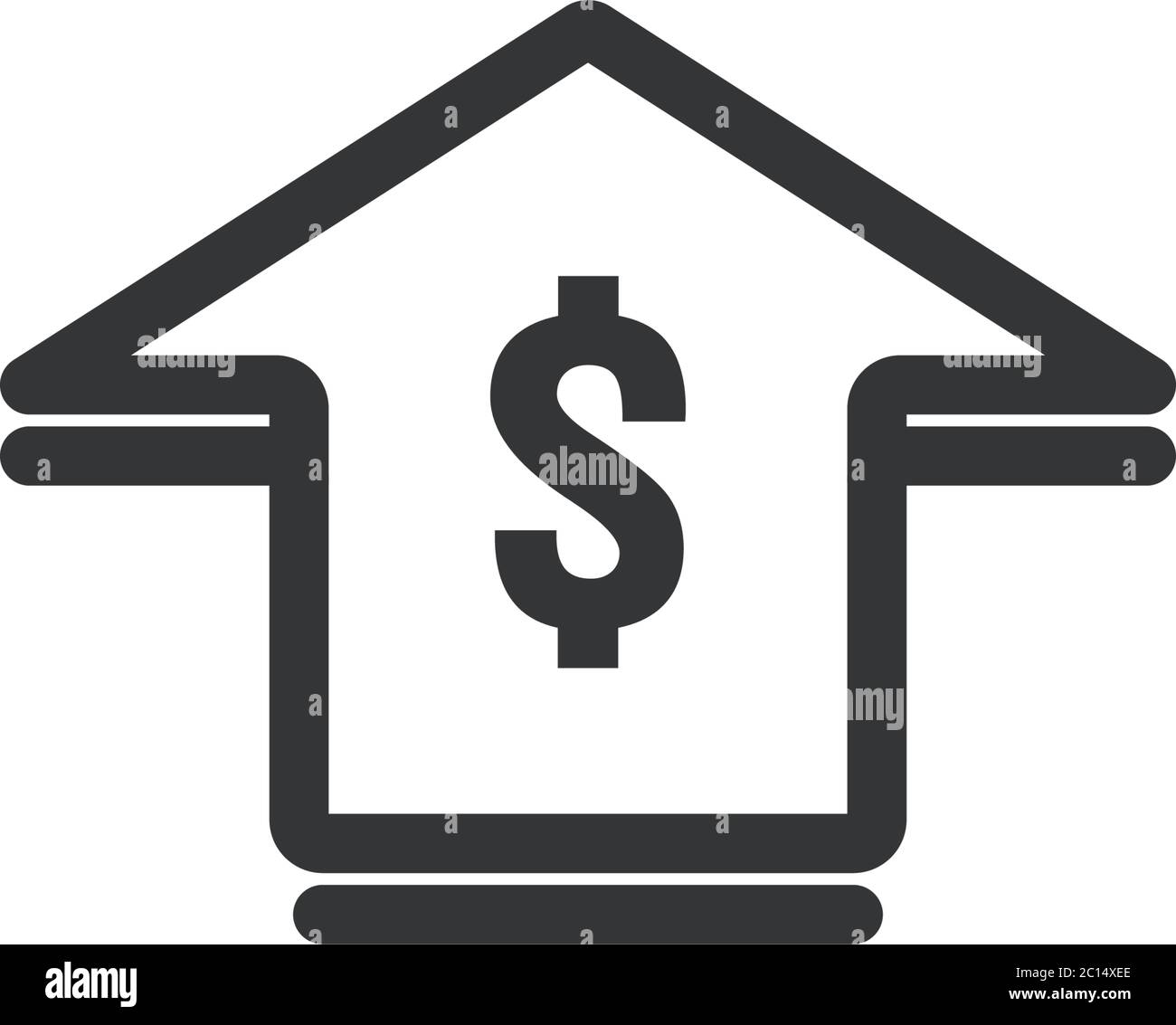 dollar rate increase icon. Money symbol with stretching arrow up ...