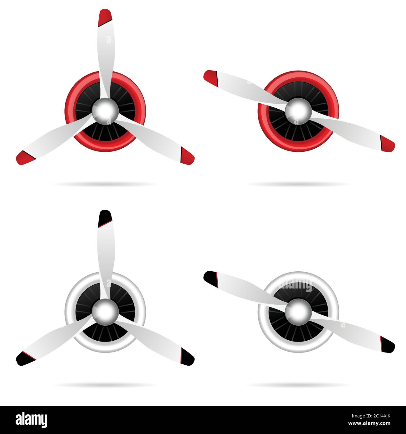 motor with propeller set illustration in colorful Stock Vector Image ...