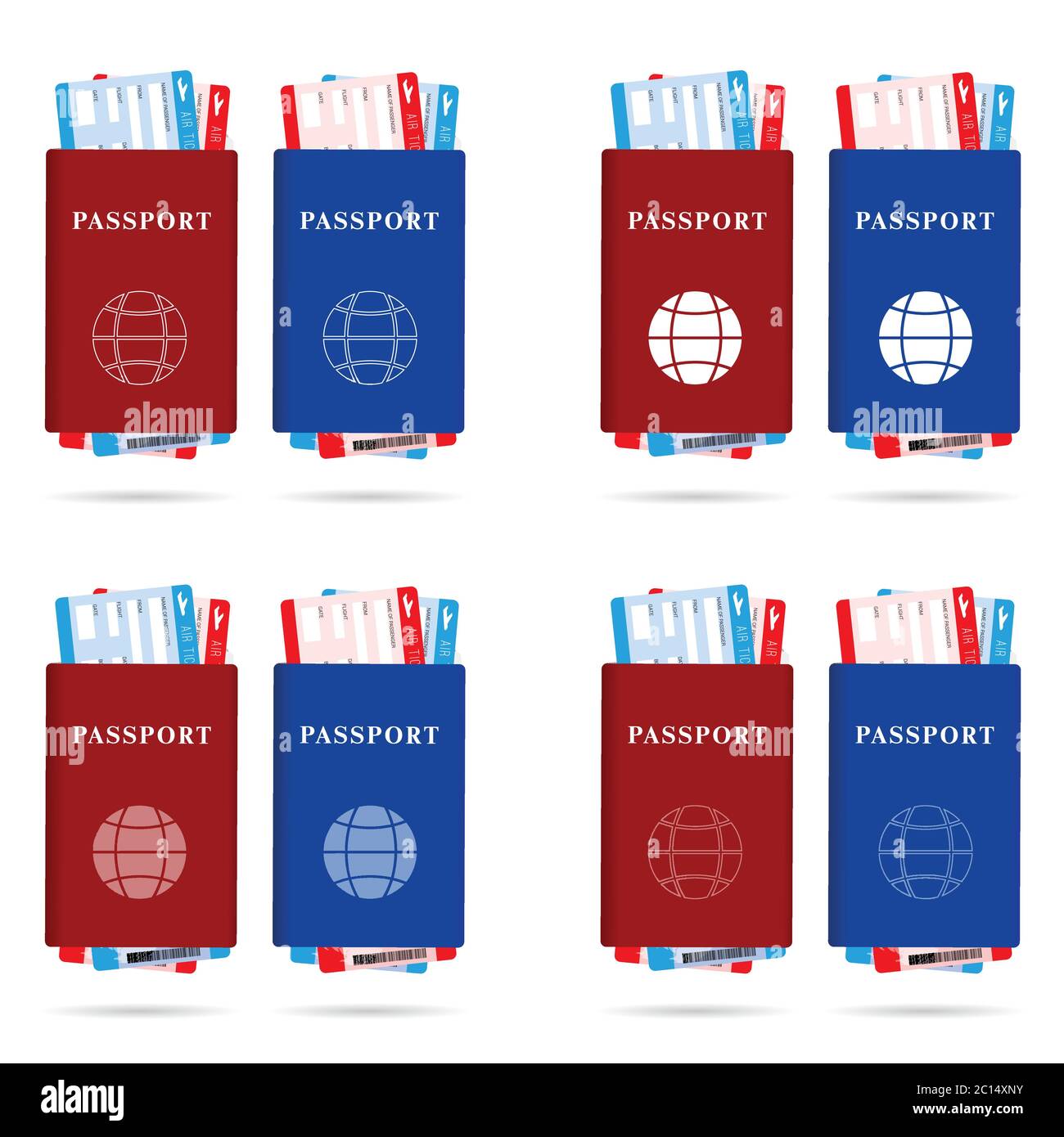Cut passport Stock Vector Images - Alamy
