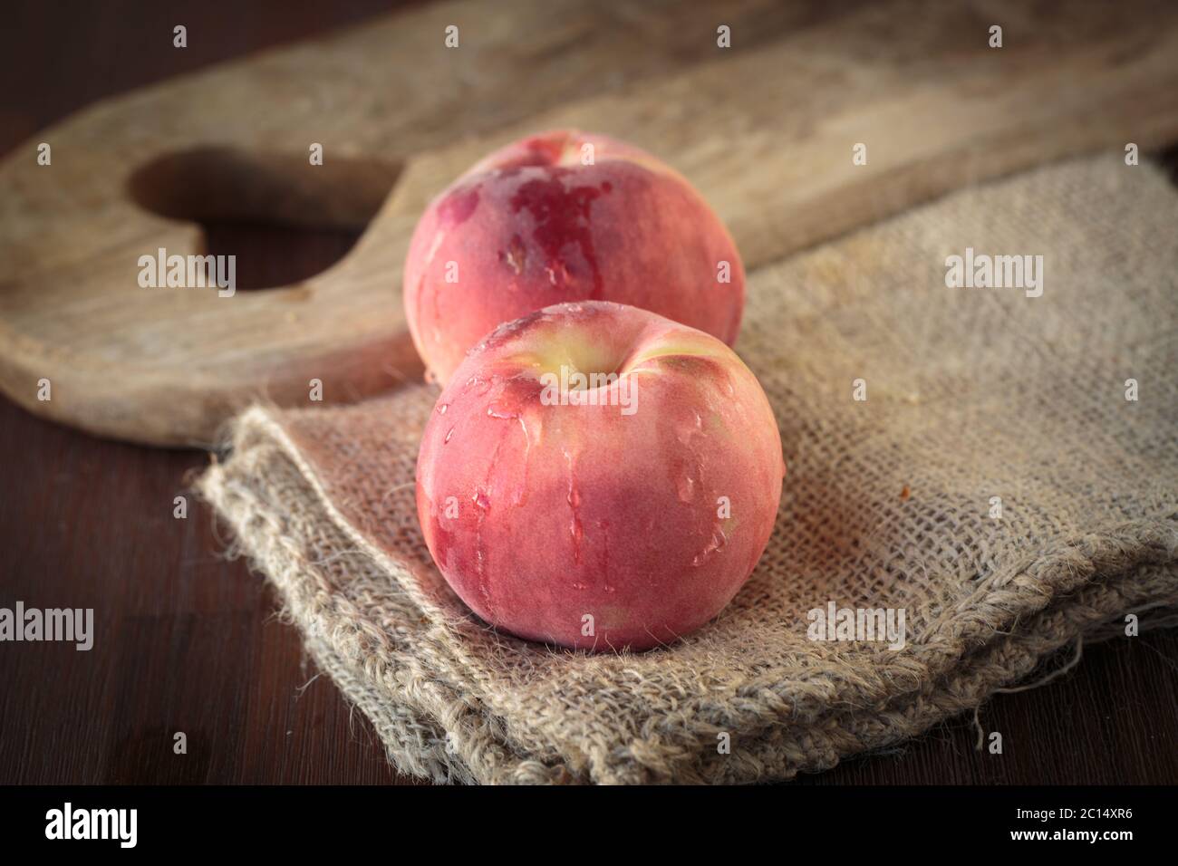 Fresh white peach Stock Photo - Alamy