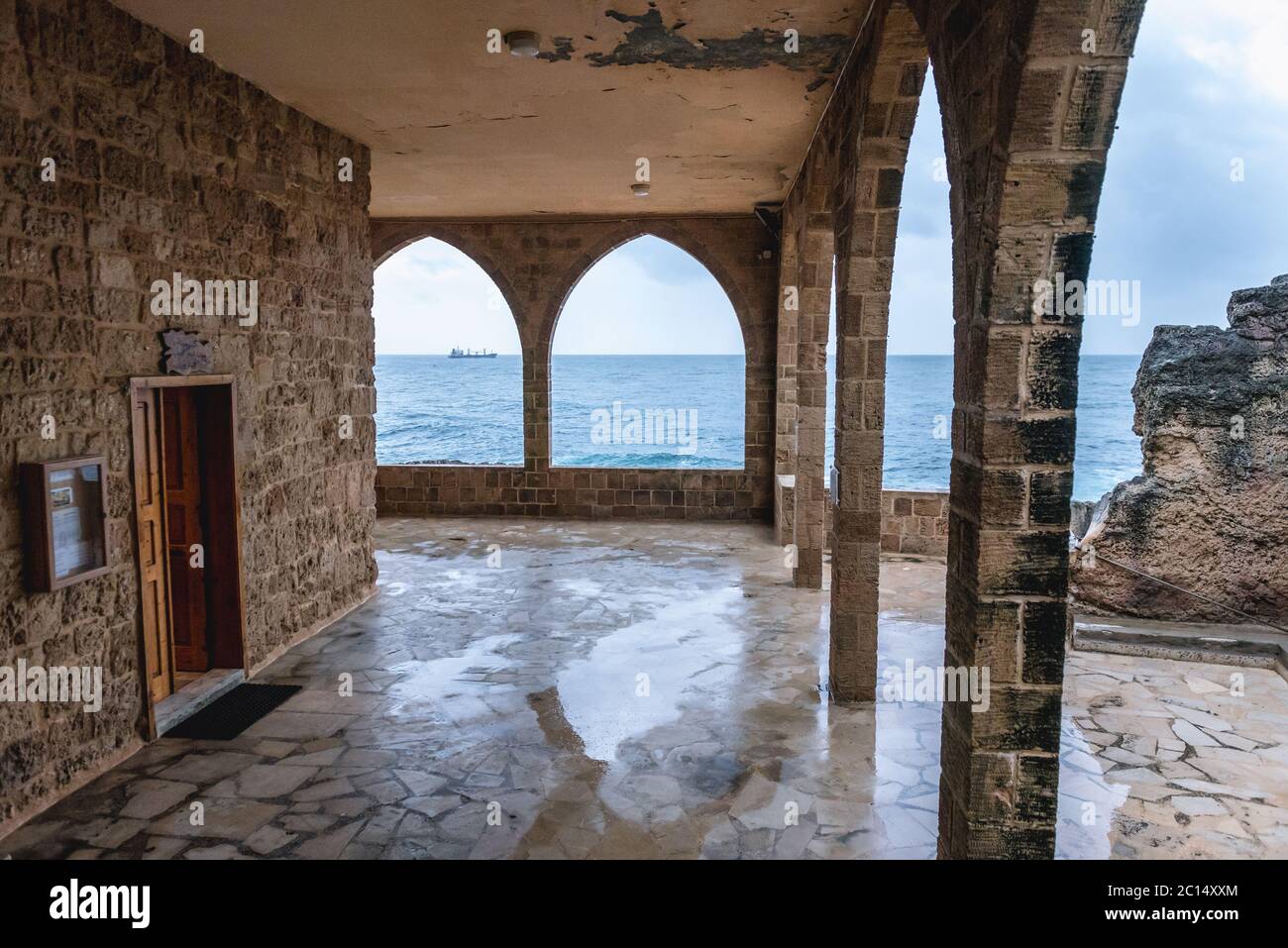 Terrace next to Saydet al Bahr - Our Lady of the Sea Church in Batroun ...