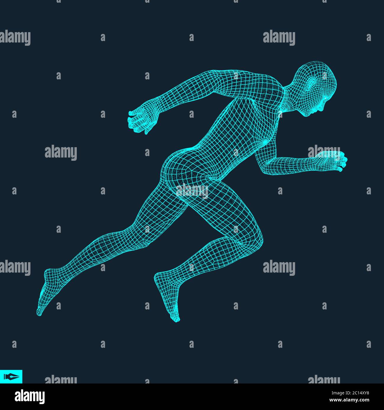 Sprinting man vector vectors hi-res stock photography and images - Alamy