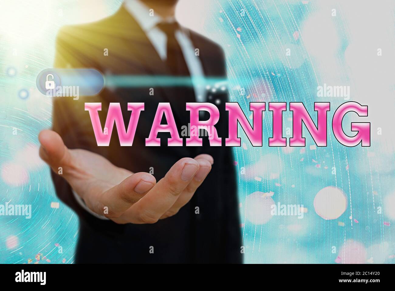 Text Sign Showing Warning Business Photo Text Statement Or Event That Indicates A Possible Or