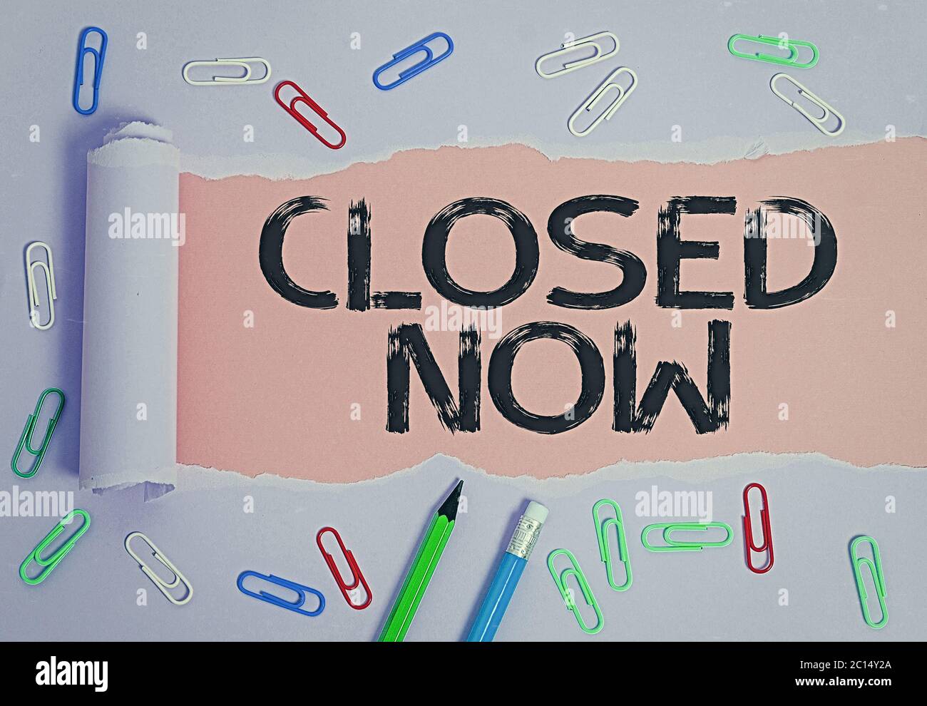 Conceptual hand writing showing Closed Now. Concept meaning of a ...