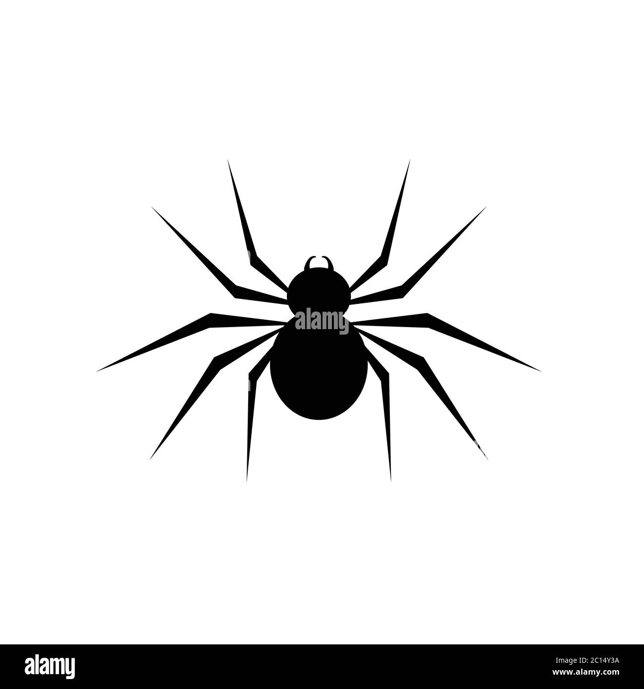 spider in black color vector silhouette on white background Stock ...