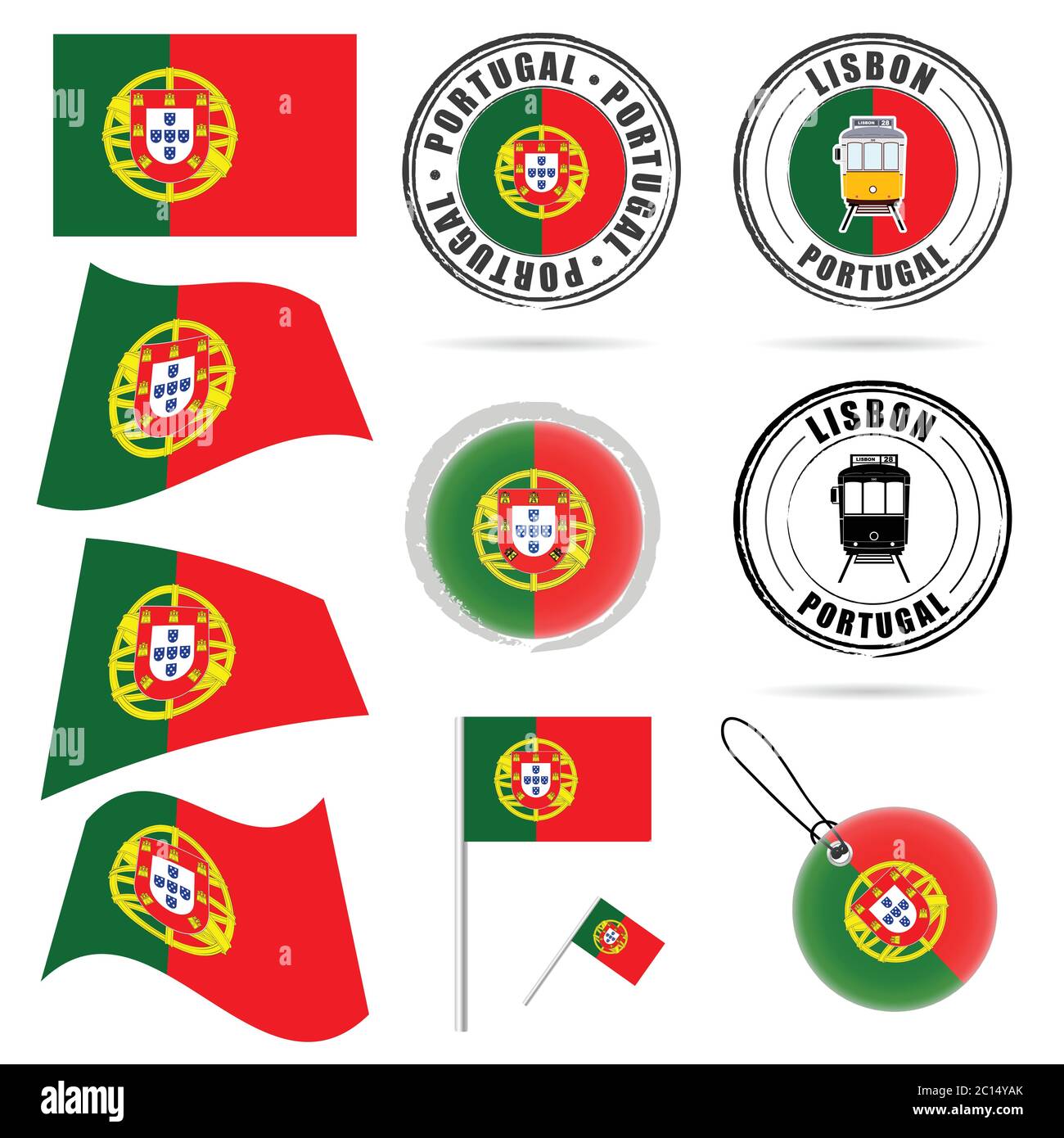 portugal flag in color design art illustration Stock Vector Image & Art ...