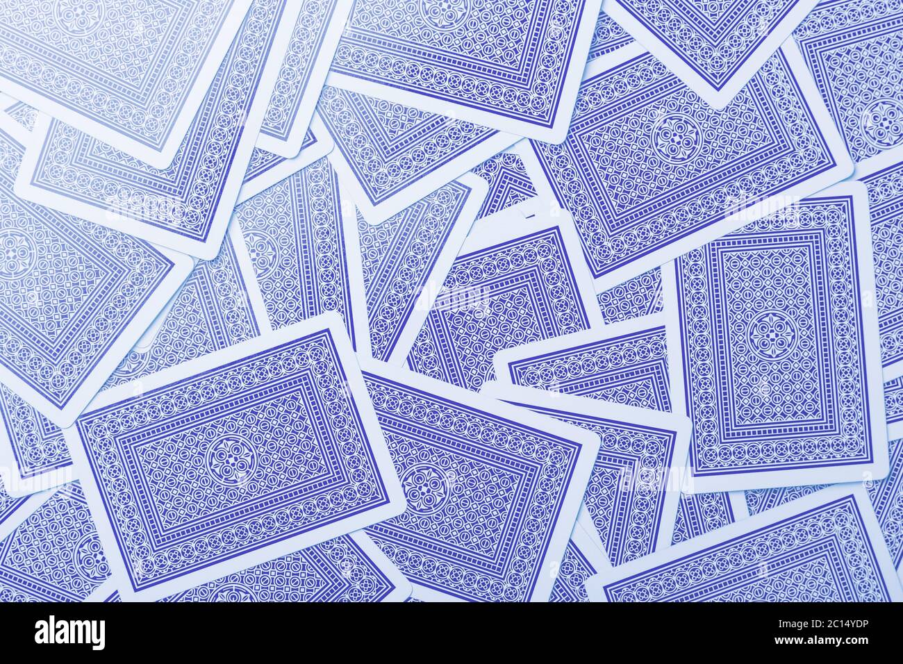 play cards blue back texture Stock Photo - Alamy