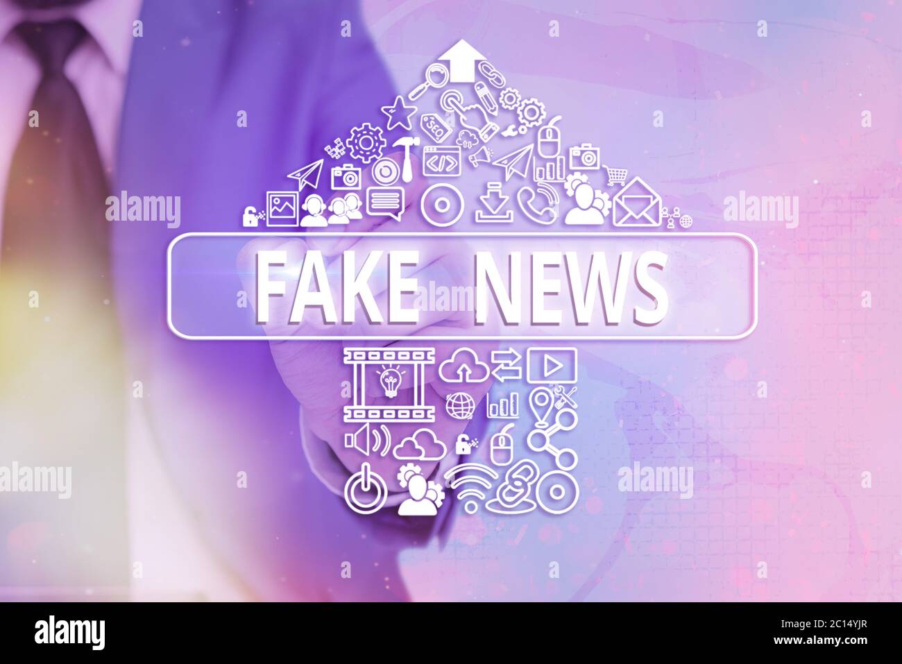 Handwriting text writing Fake News. Conceptual photo false information ...