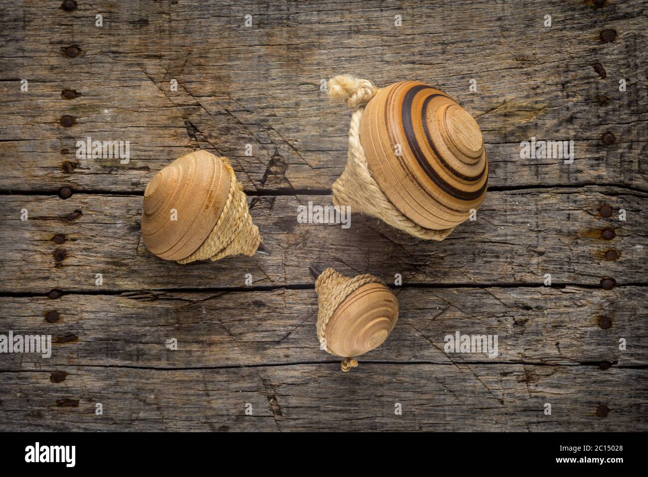 Old spinning tops Stock Photo - Alamy