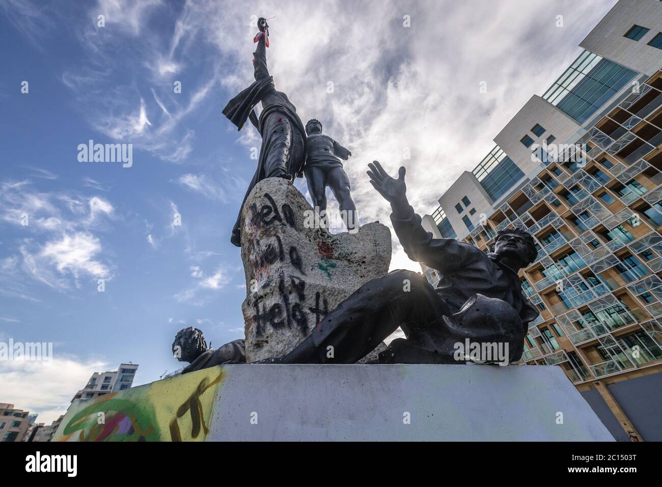 Monument on the Martyrs Square designed by Italian sculptor Marino ...
