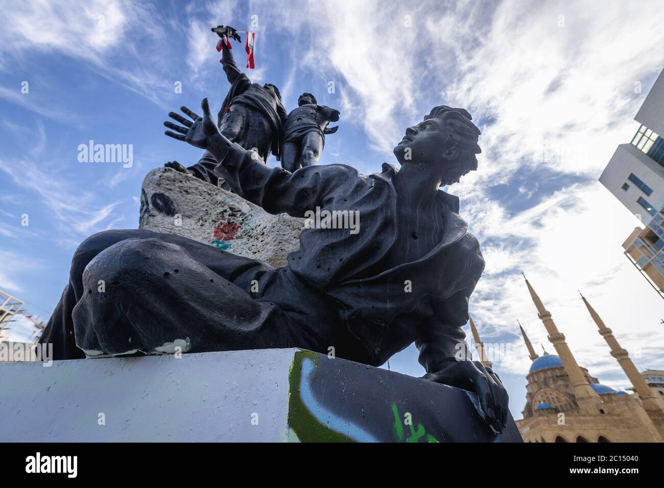 Monument on the Martyrs Square designed by Italian sculptor Marino ...