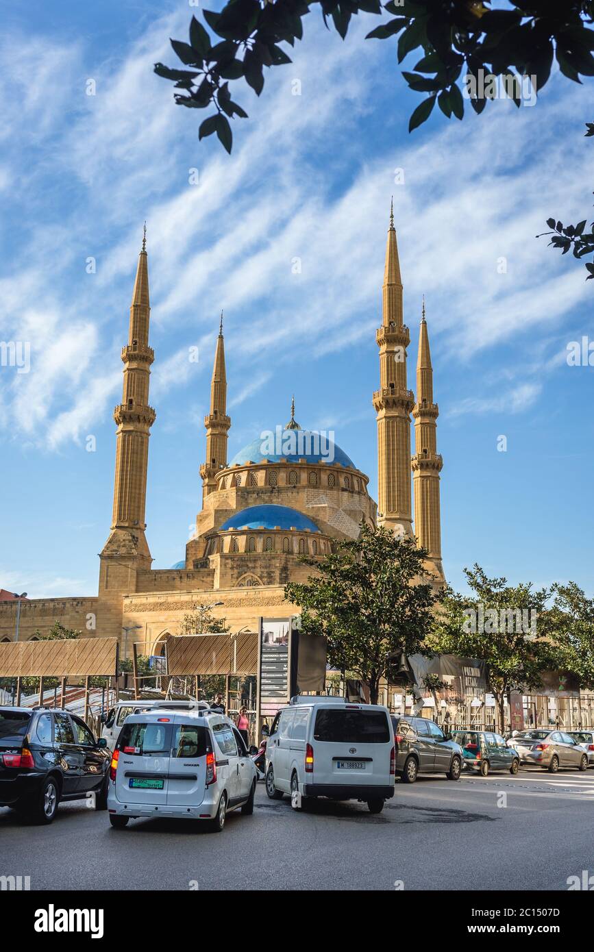Mohammad Al-Amin Sunni Muslim Mosque also called Blue Mosque, located ...