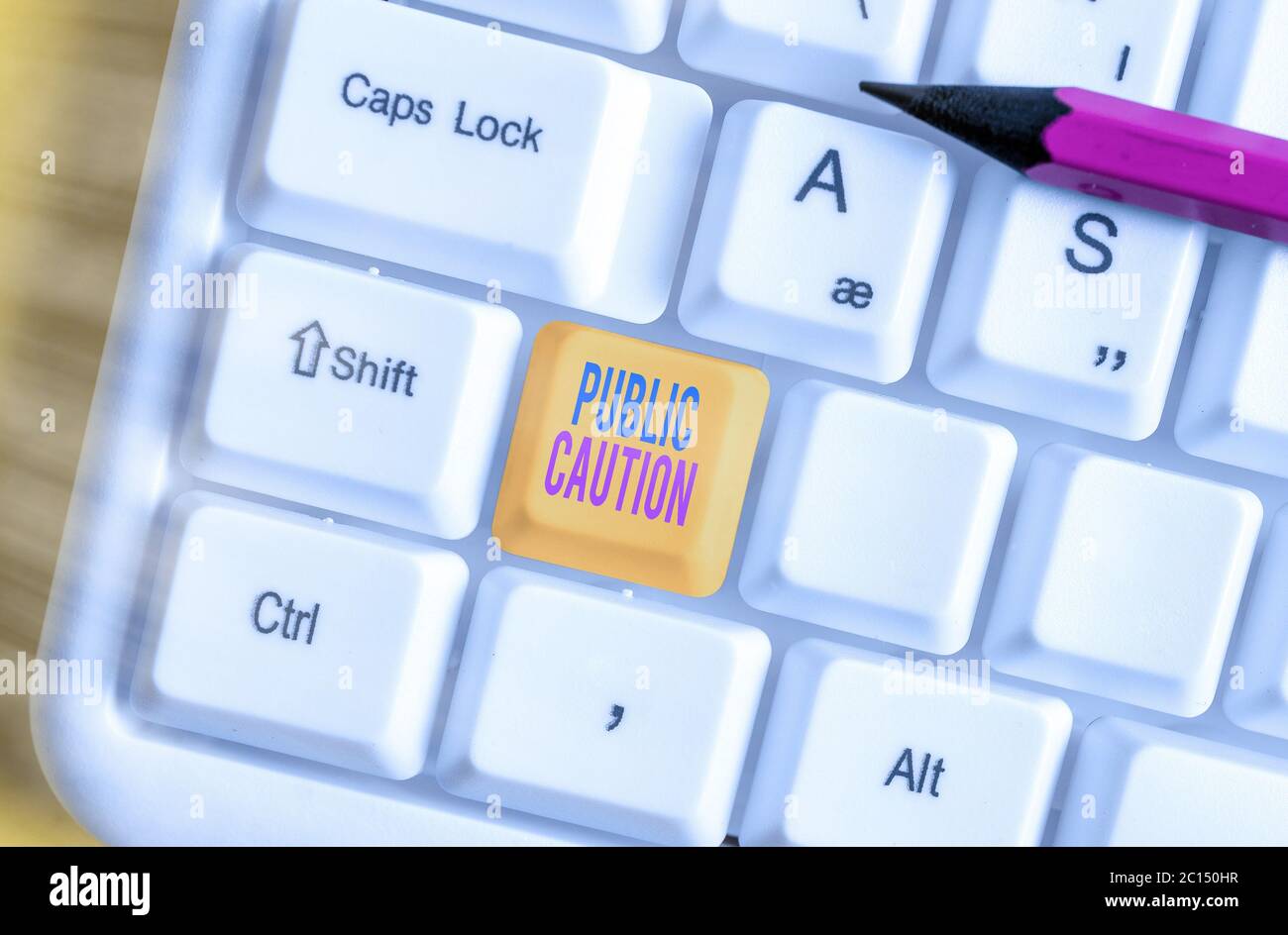 Writing note showing Public Caution. Business concept for formal ...