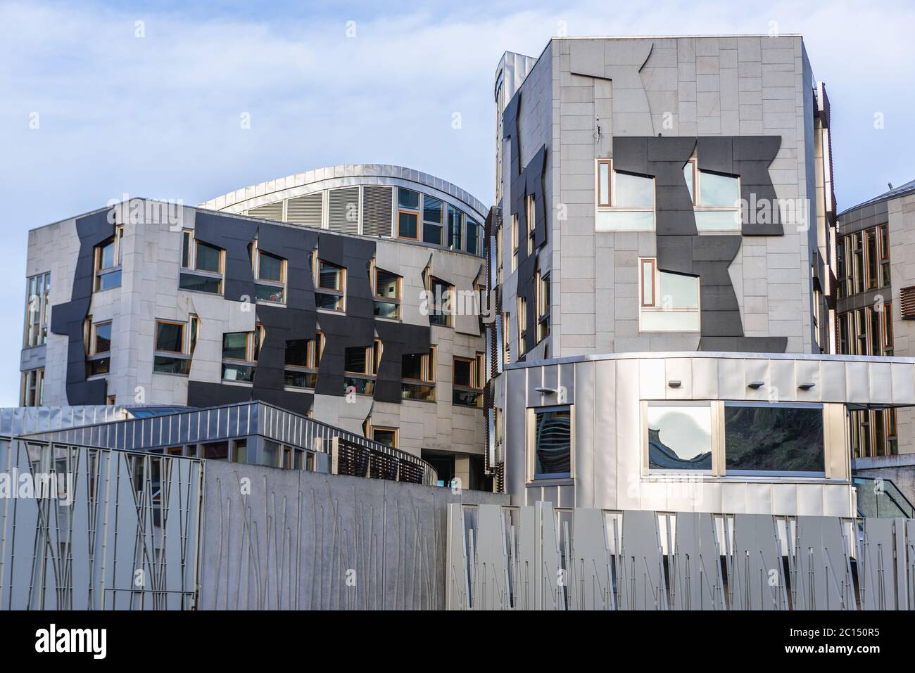 Exterior of Scottish Parliament Building in Holyrood area of Edinburgh ...