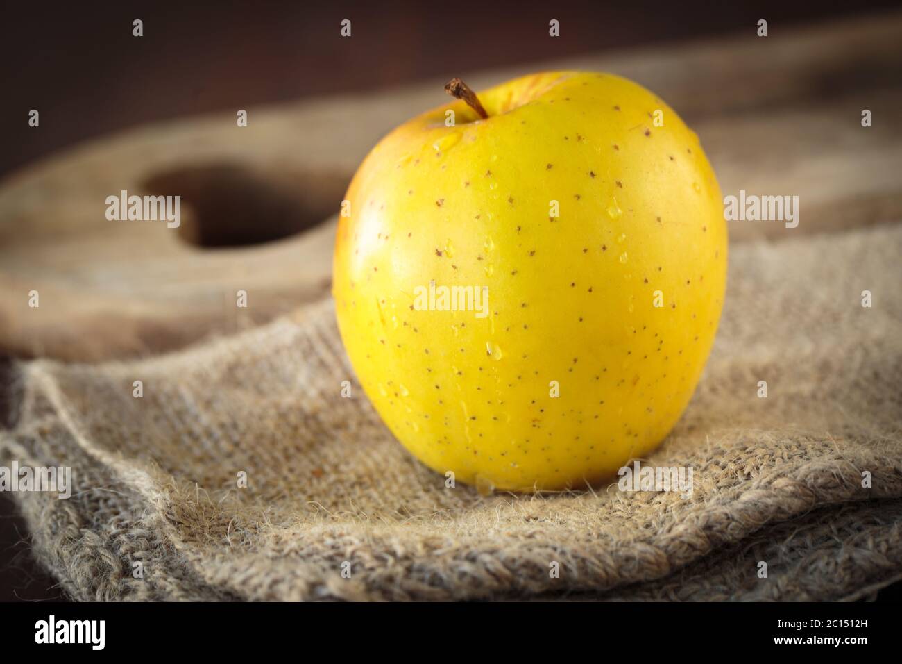 fresh yellow apple Stock Photo - Alamy