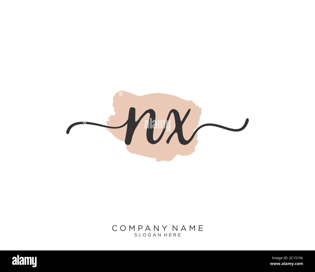 nx-initial-handwriting-logo-vector-stock-vector-image-art-alamy