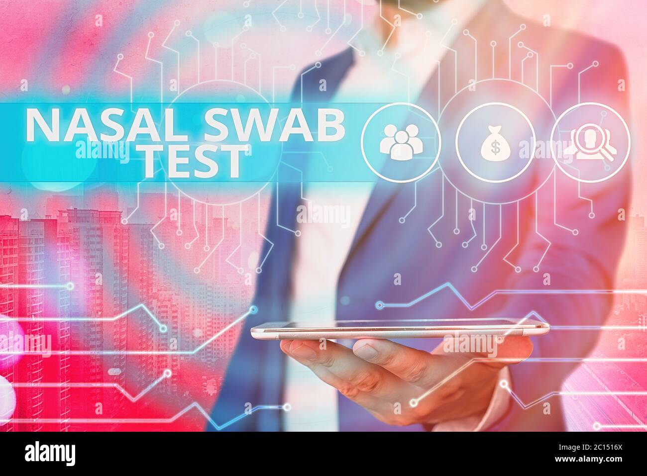 Text sign showing Nasal Swab Test. Business photo showcasing diagnosing ...