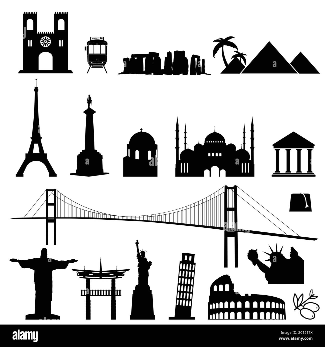 travel icon world monument vector illustration on white background ...