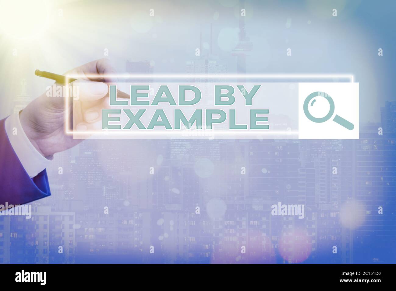 Text sign showing Lead By Example. Business photo showcasing Be a role ...
