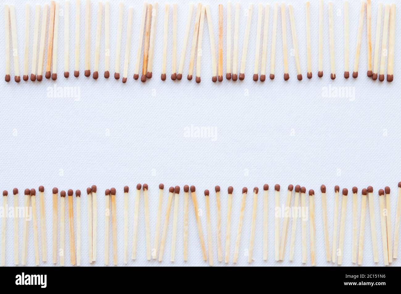 Frame made of matches on a white background Stock Photo - Alamy