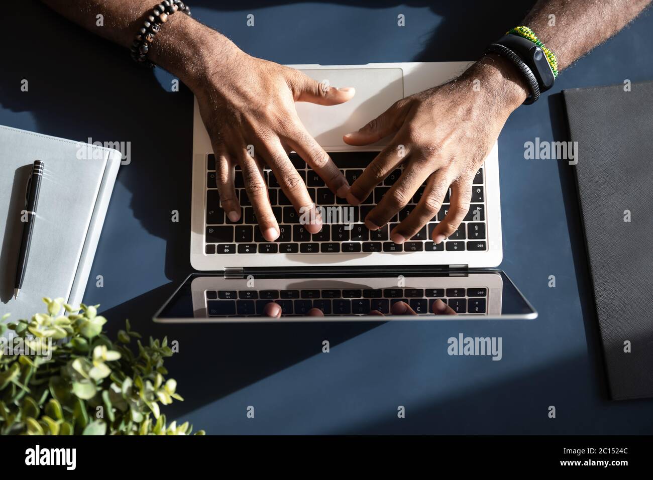 African american hands typing hi-res stock photography and images - Alamy