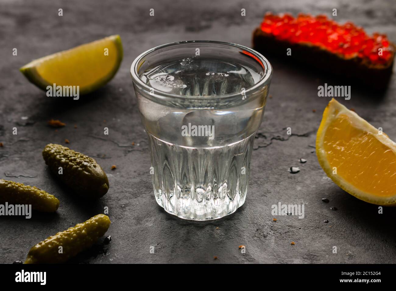 Vodka shot top view hi-res stock photography and images - Alamy