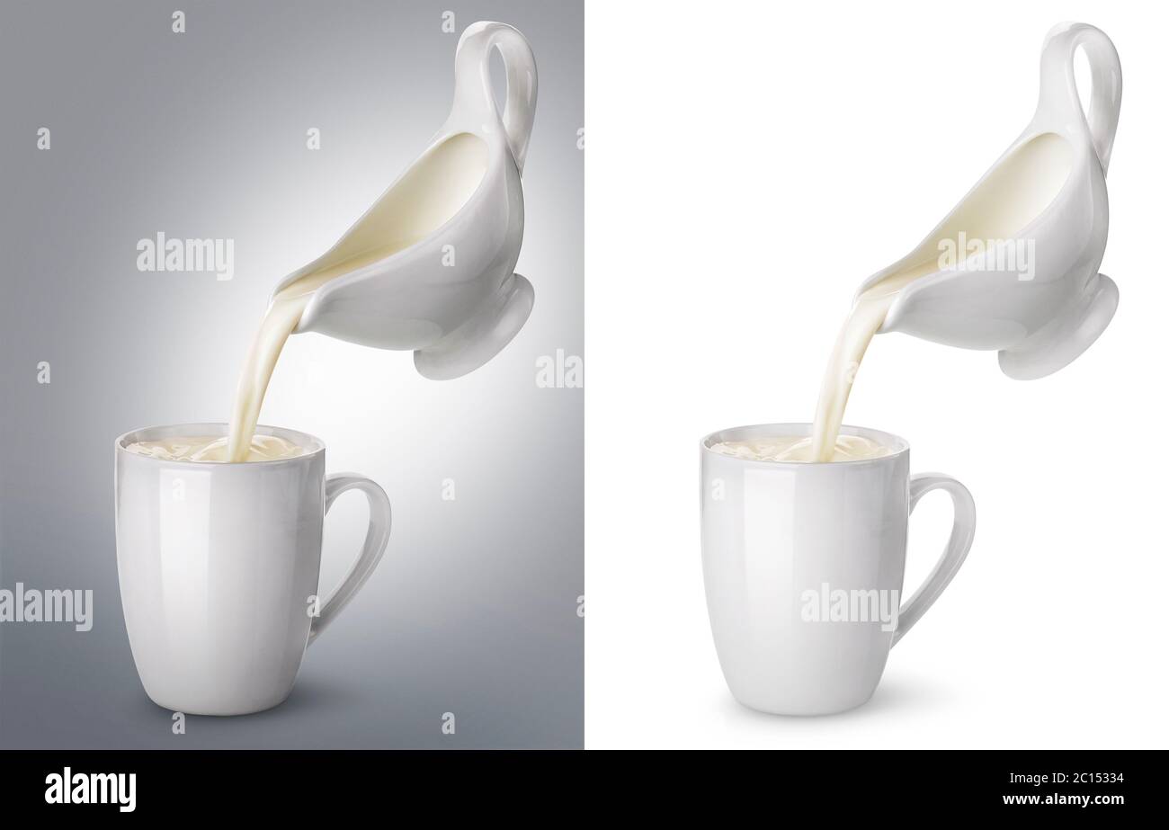 Pouring Milk From Jar Glass High Resolution Stock Photography and ...