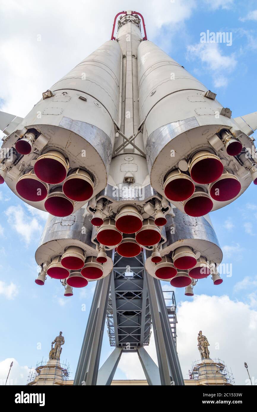 Monument of russian space rocket Vostok one Stock Photo - Alamy